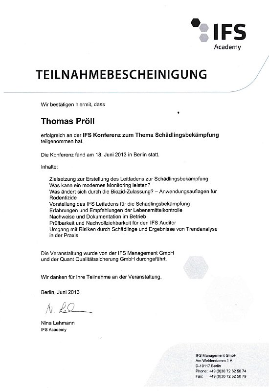 Zertifikate – Thomas Pröll