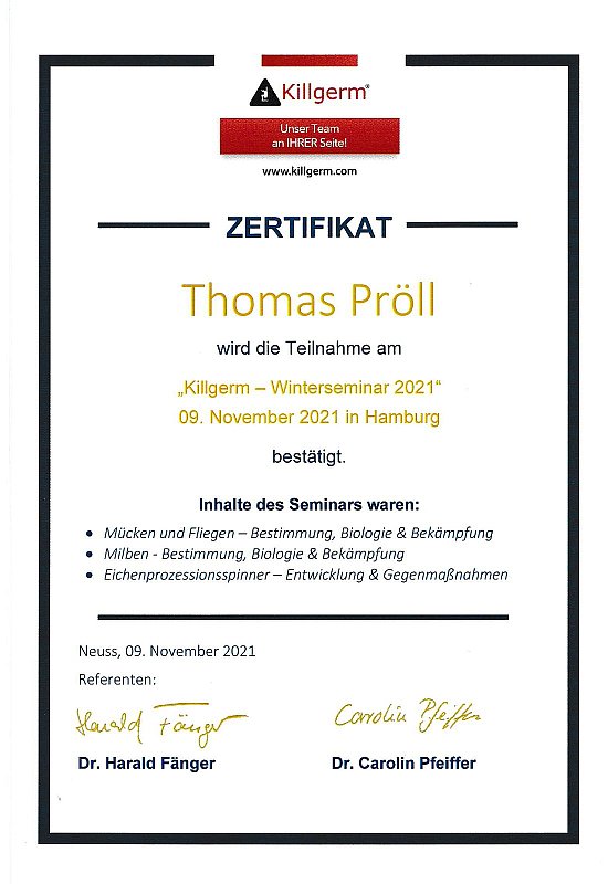 Zertifikate – Thomas Pröll