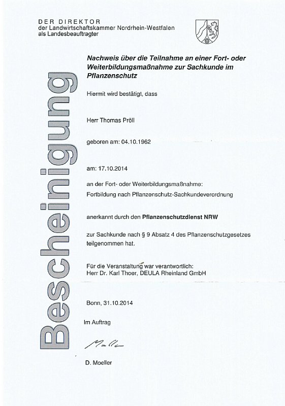Zertifikate – Thomas Pröll