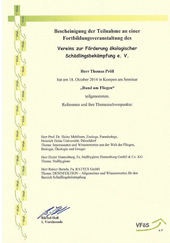 Zertifikate – Thomas Pröll