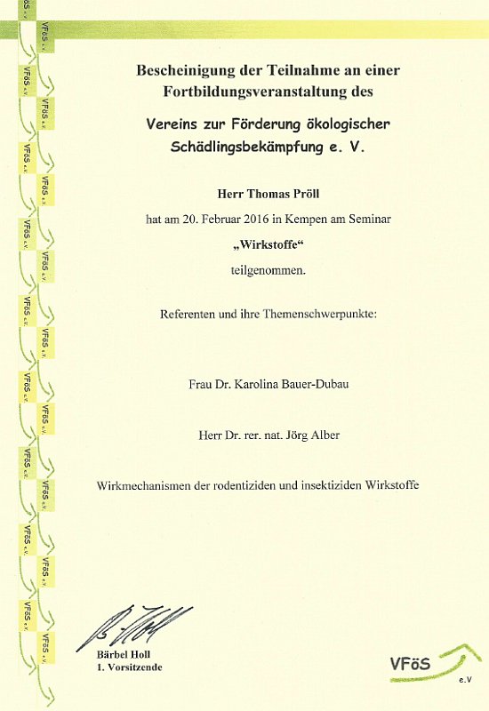 Zertifikate – Thomas Pröll