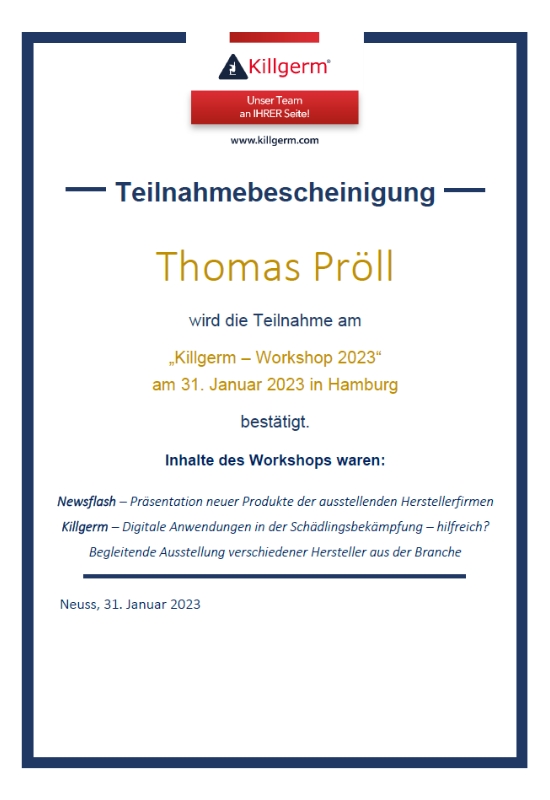 Zertifikate – Thomas Pröll