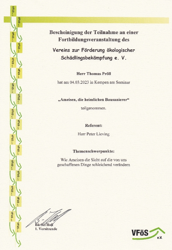 Zertifikate – Thomas Pröll